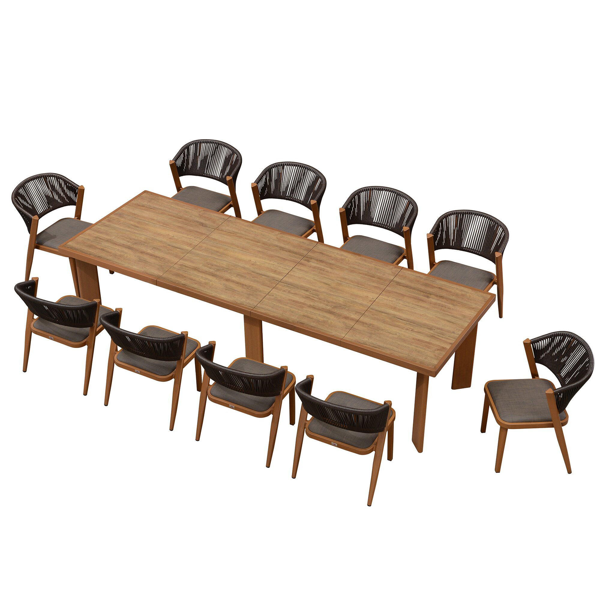 Purple Leaf Rectangular 10 - Person 125.98" Long Aluminum Dining Set with Cushions & Reviews ...